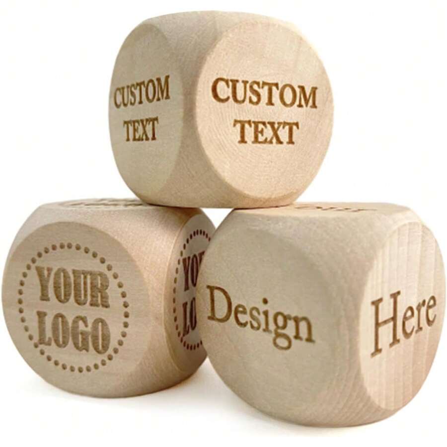 Custom Dice Personalized Wooden Date Night Dice Laser Engraved Decision ...