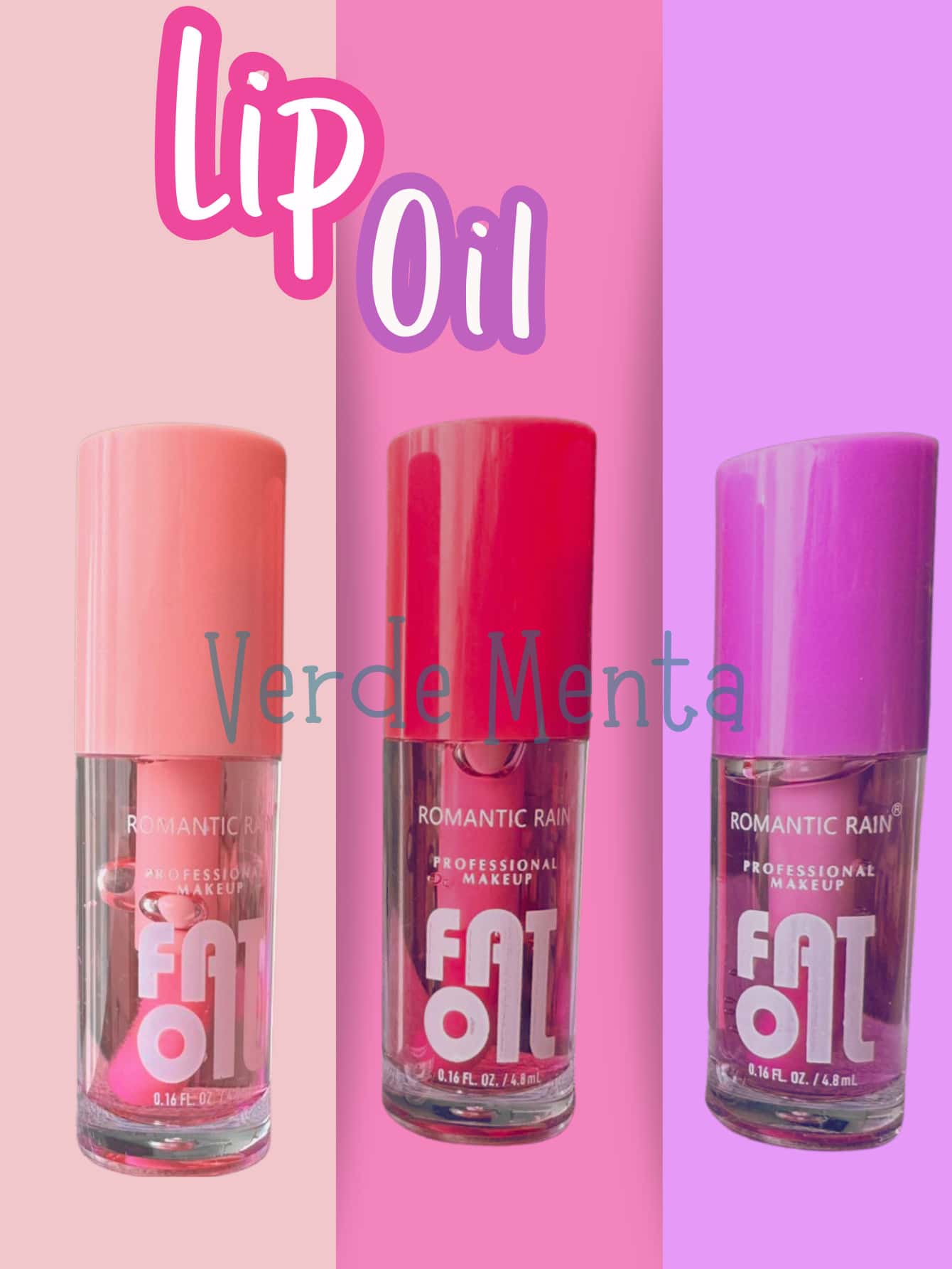 Strawberry Lip Oil, 3 Colors Moisturizing Lip Gloss And Plumping, Clear ...