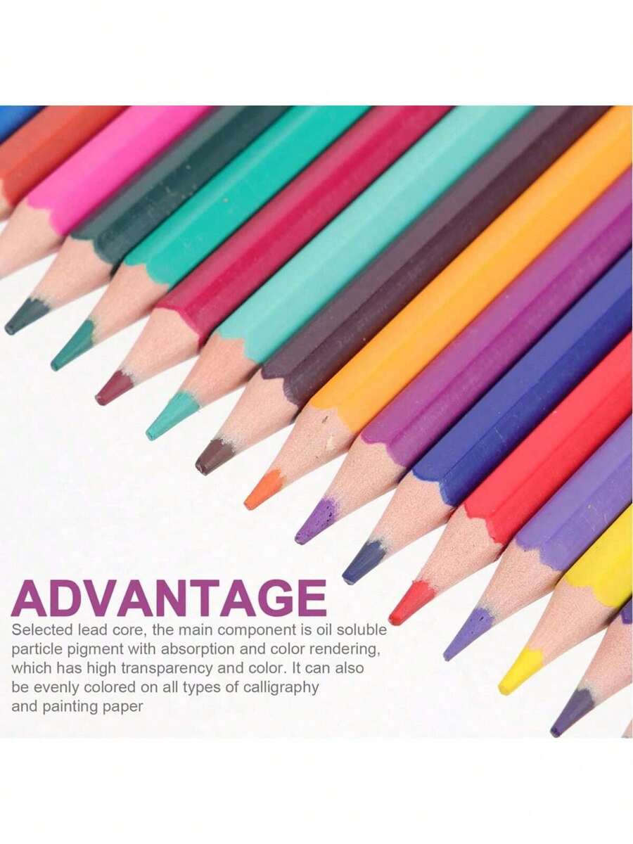 A Color Pencil Set, Multi-Color Drawing Pencil, 12/18/24/36/48 Color ...