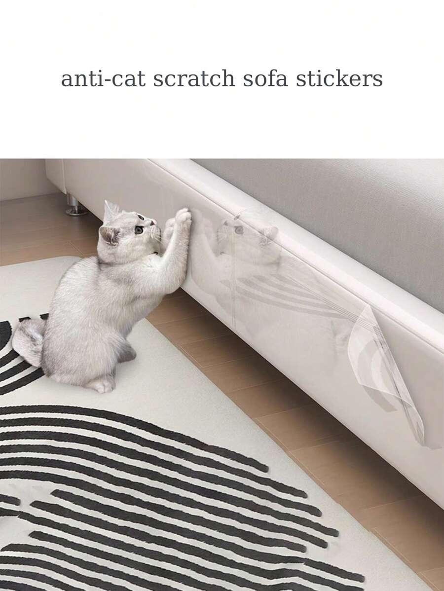 1 Pack Of Transparent Anti-Cat Scratch Wall Protection Film ...