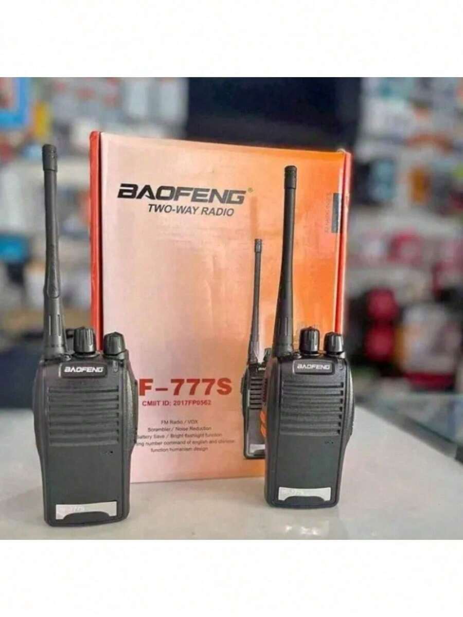 Kit 2 Walk Talk Radio Communicator Baofeng 777s With 16 Channels 12Km ...