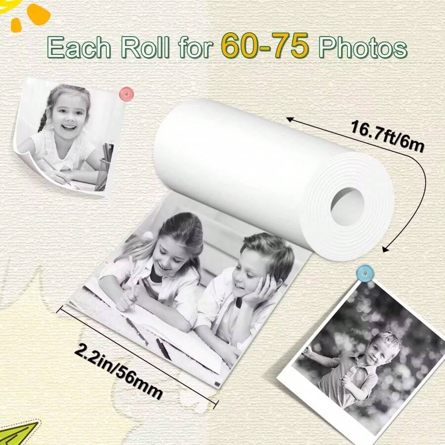 Instant Camera Print Refill Paper - Photo Printer Thermal Paper Rolls ...