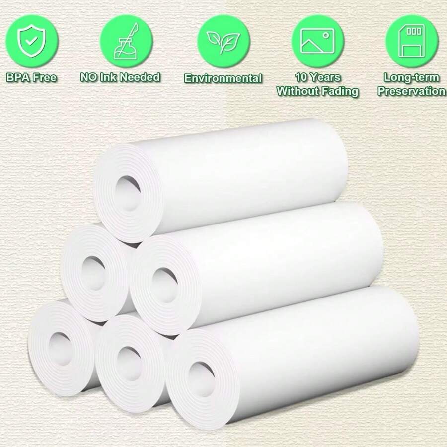 Instant Camera Print Refill Paper - Photo Printer Thermal Paper Rolls ...