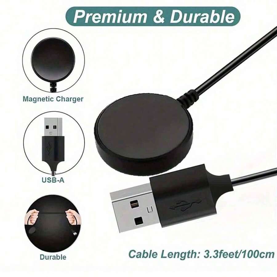 Magnetic Watch Wireless Charger Portable USB Cable Fast Charging Dock ...