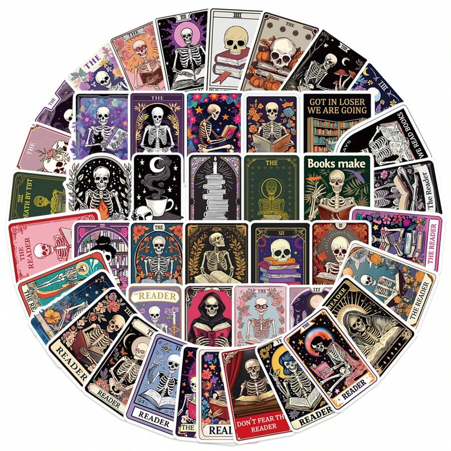 50PCS The Reader Dusty Tarot Card Stickers Vinyl Aesthetics Stickers ...