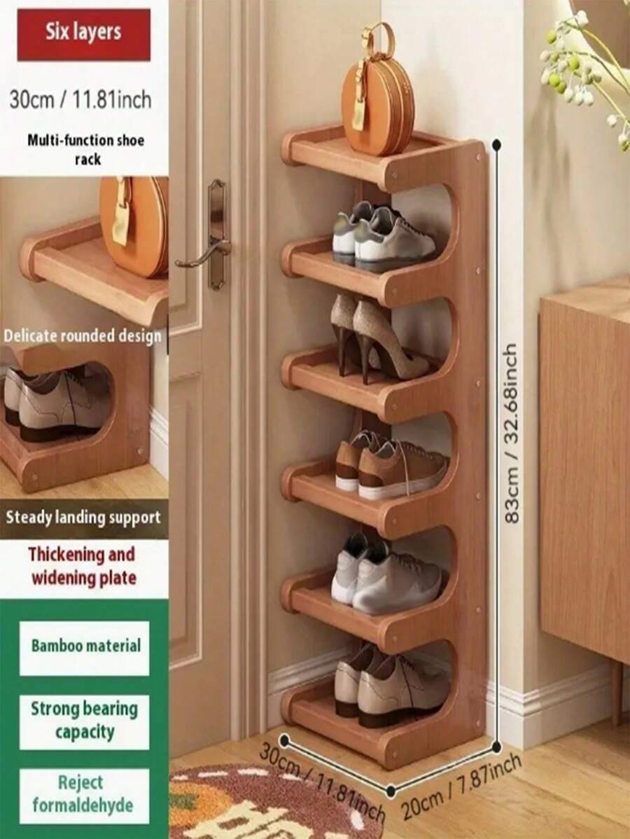 6 Tier Simple Shoe Rack Wide And Narrow Multi-Tier Storage Rack Home ...