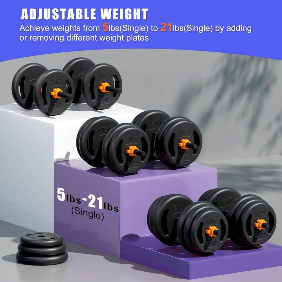 Adjustable Dumbbells 45lbs Free Weight Dumbbell Set With Connector Used ...