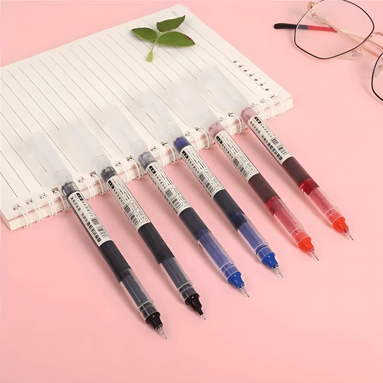 10pcs/15pcs Quick-Drying Gel Ink Rollerball Pens,0.5mm, Black/Blue/Red ...