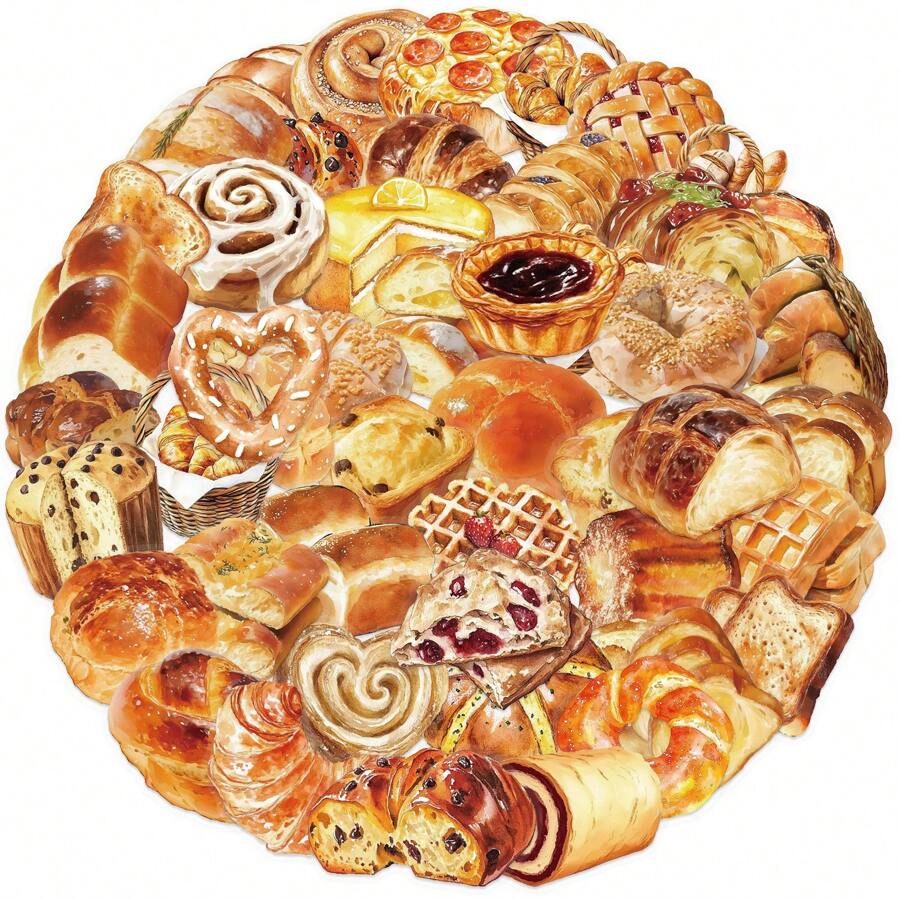 50PCS Baking Bread Transparent Stickers Vinyl Aesthetics Stickers ...