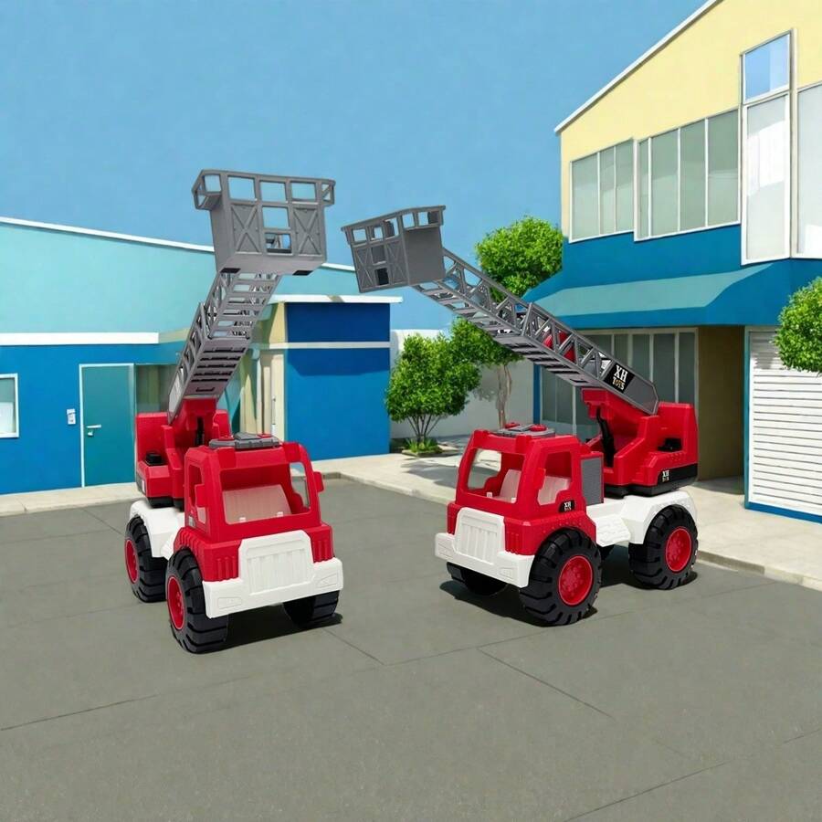 Battery-Free Fire Ladder Truck Model Toy, Ideal Birthday Gift For Kids ...