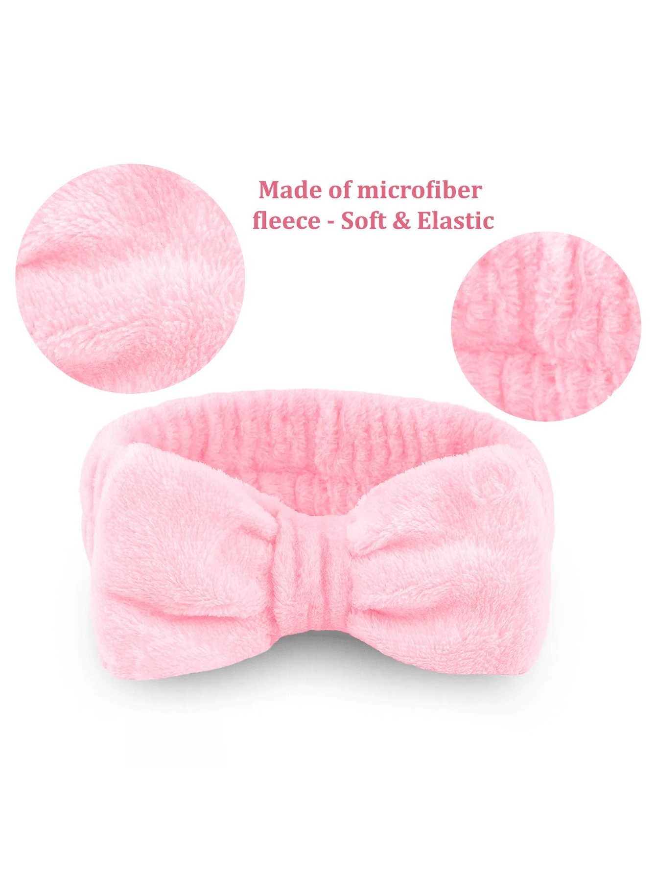 3Pcs/Set Spa Facial Headbands, 1pc Solid Color Bath Headband & 2pcs Bath Wrist Band, Creative ...