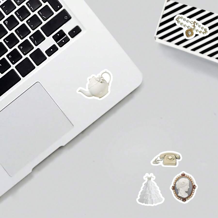 50PCS White Aesthetic INS Style Stickers Vinyl Aesthetics Stickers ...