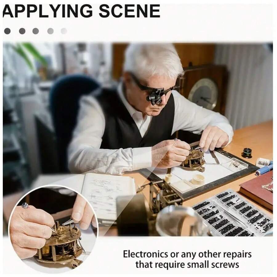 500pcs Micro Repair Screw Set Glasses Sunglasses Repair Set With ...