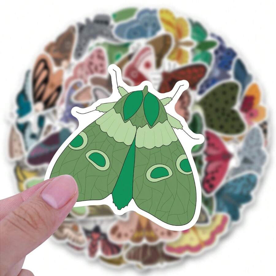 110PCS Moth Stickers Vinyl Aesthetics Stickers, Decals, Scrapbooking ...