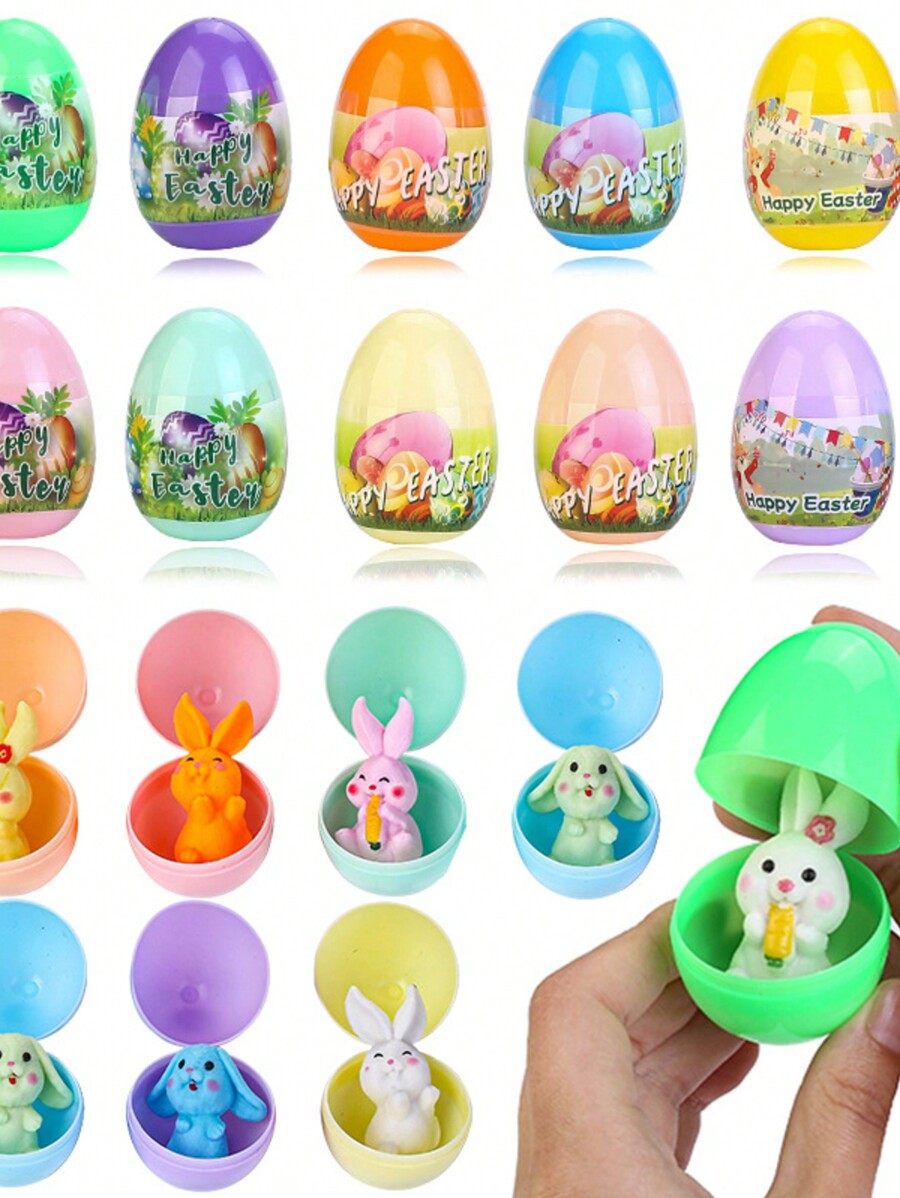 Easter Bunny Capsule Toys, Cracked Egg Squeeze Stress Ball Blind Box ...