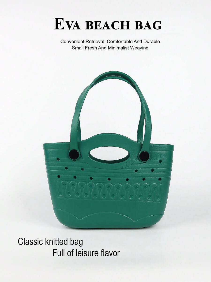 EVA Waterproof Rubber Beach Bag, Portable Handbag For Outdoor Sports ...