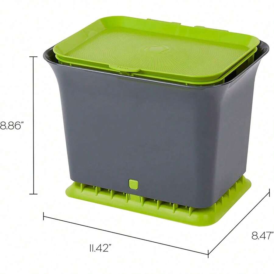 Fresh Air Odor-Free Kitchen Compost Bin, Green Slate | SHEIN UK