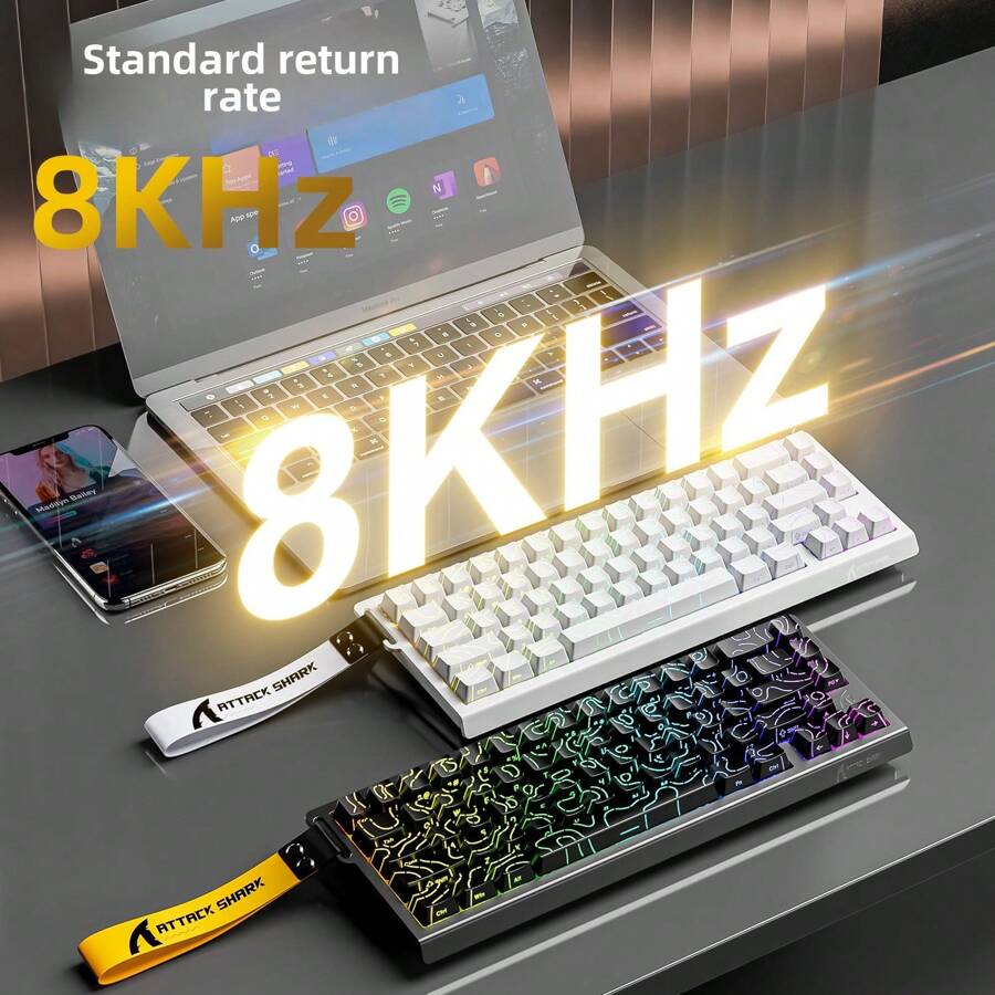 X68HE Magnetic Axis Mechanical Keyboard, Iso-Height Keycaps, Wired RGB ...