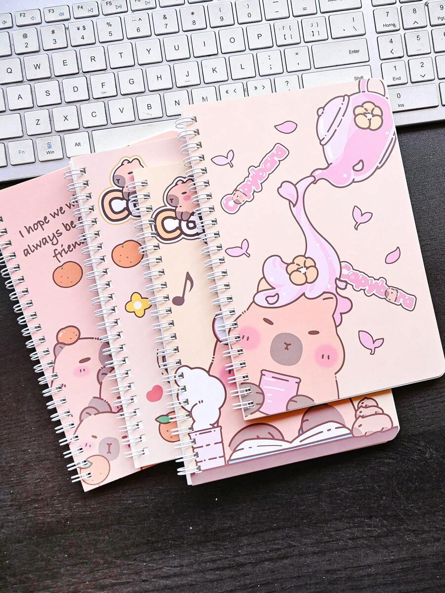 1 Caderno A5 Coil Book 60 cópias de cada livro de linha em linha de ...