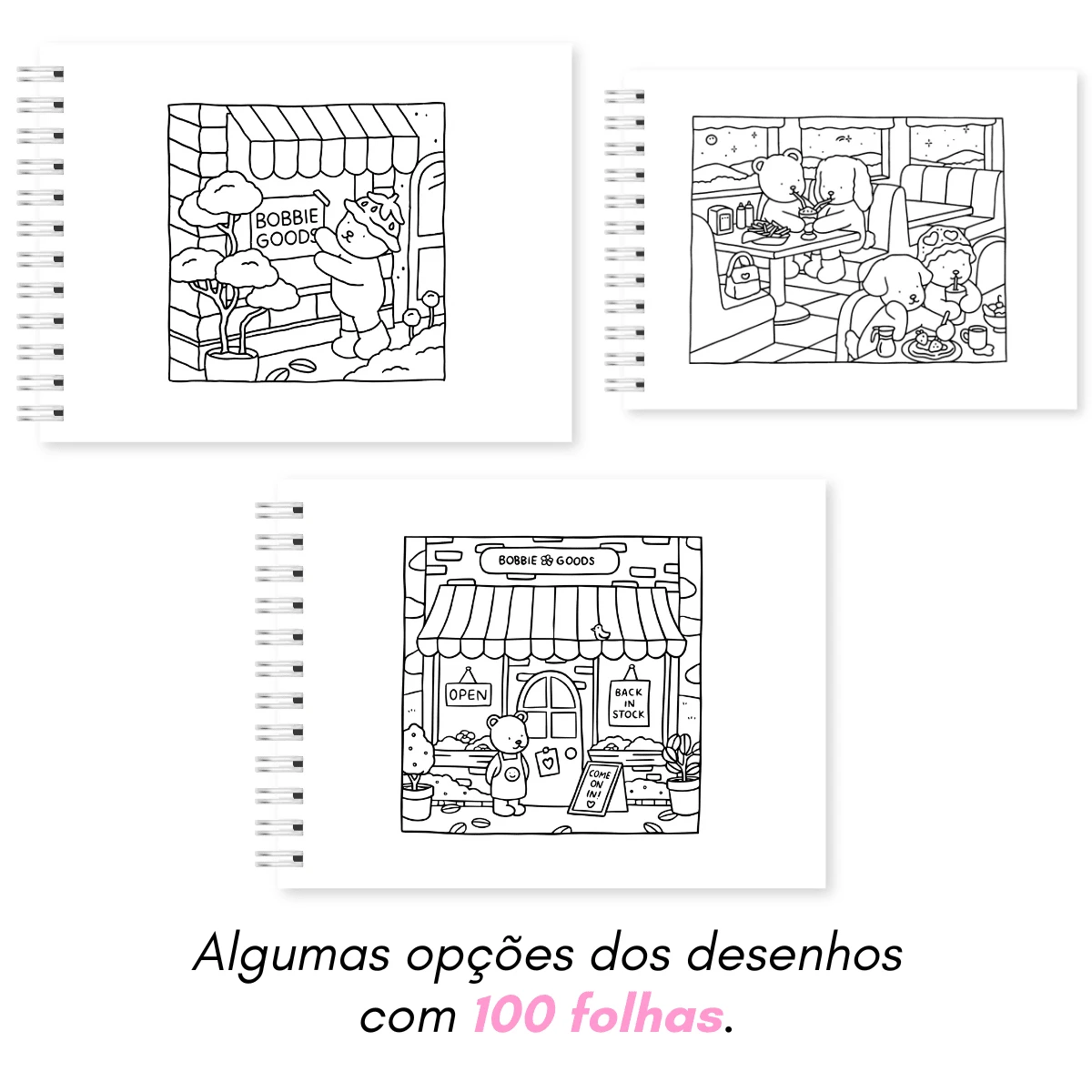 Bobbie Goods Coloring Book 100 Sheets Or 50 Sheets 180gsm Drawing ...