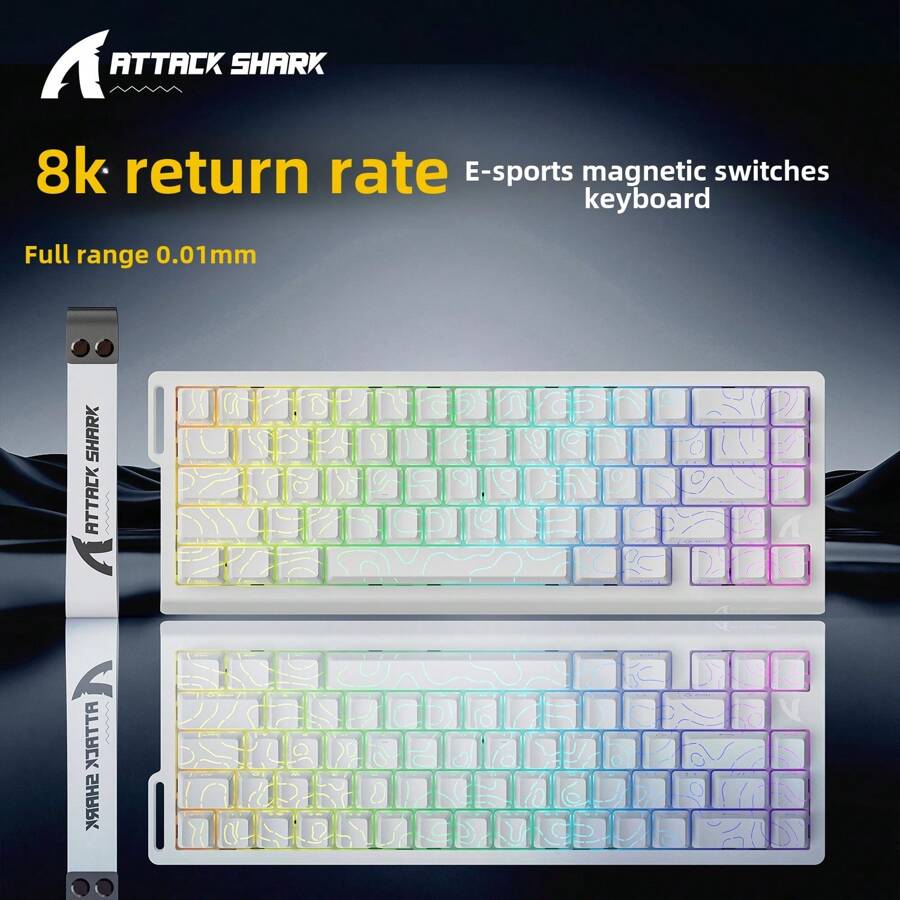 X68HE Magnetic Axis Mechanical Keyboard, Iso-Height Keycaps, Wired RGB ...