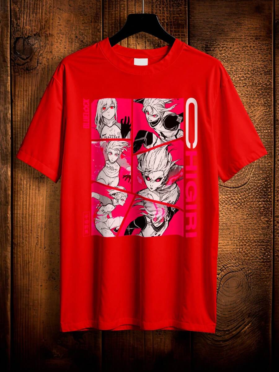 T-Shirt Blue Lock Shirt Hyoma Chigiri Anime Player Speed Dribbling ...