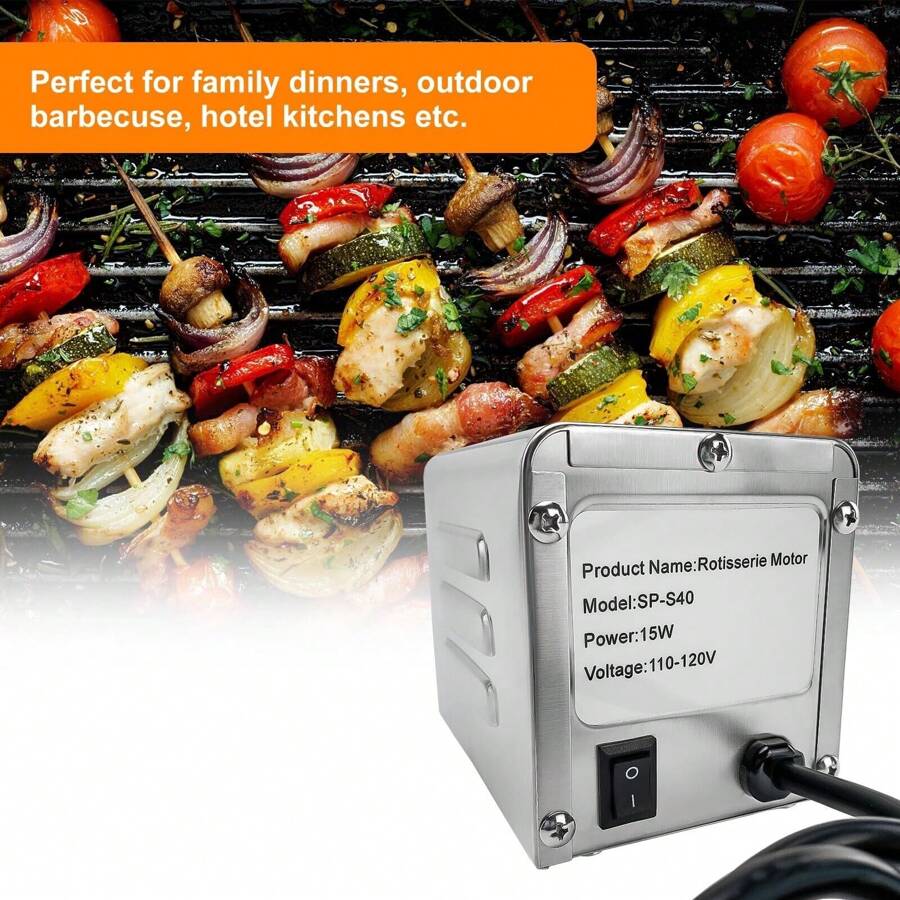 Electric Rotisserie Motor 15W BBQ Roaster Motor 50-70KGF Rotisserie ...