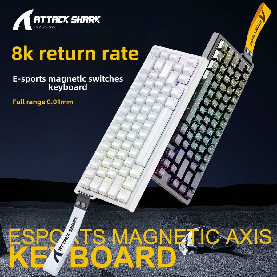 X68HE Magnetic Axis Mechanical Keyboard, Iso-Height Keycaps, Wired RGB ...