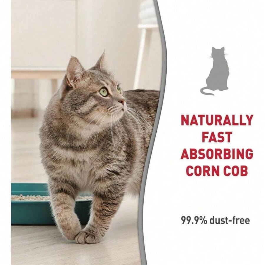 Premium Clumping Corn Cob Litter, Tough Odor Bio-Enzymatic Formula ...