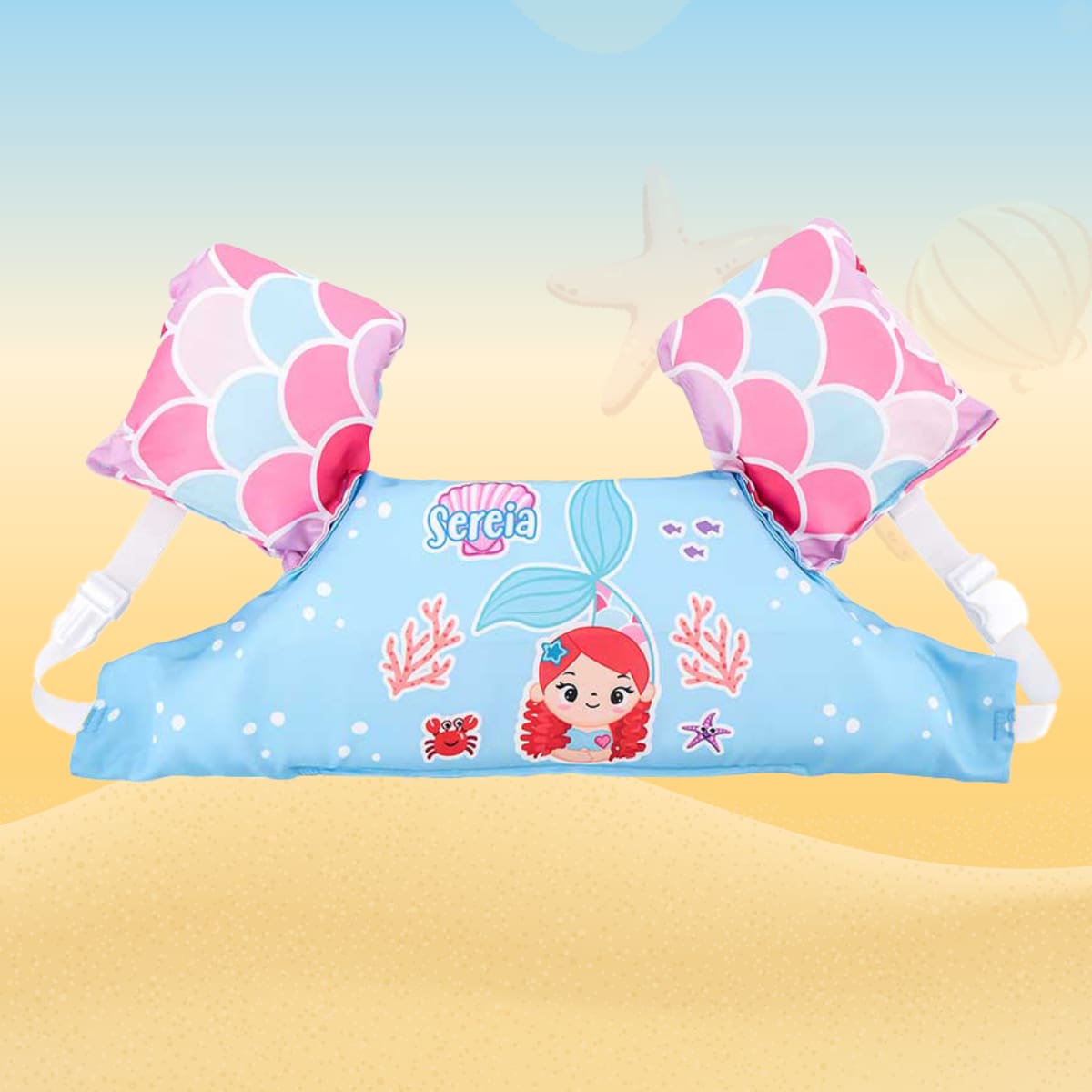 Life Jacket For Children's Swimming Pool, Mermaid Girl's Arm Float, No ...