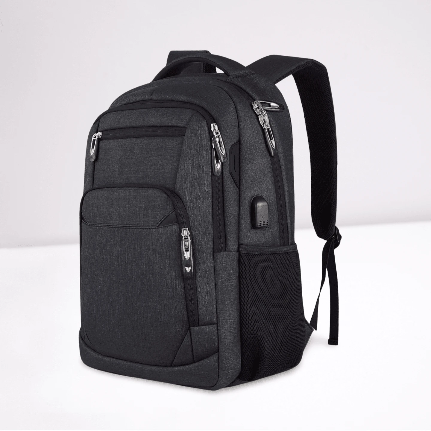 Business Travel Anti-Theft Slim Laptop Backpack With USB Charging Port ...