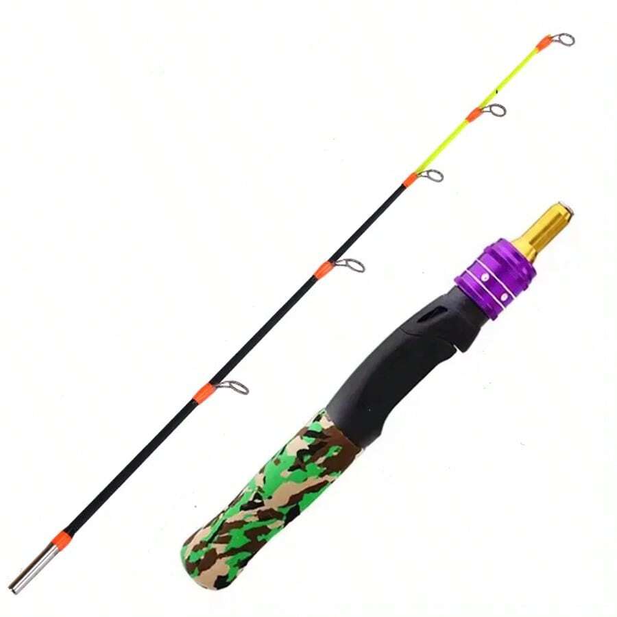 WEIHE 61cm Ice Fishing Rod Carbon Rotating Winter Raft Fishing Shrimp ...