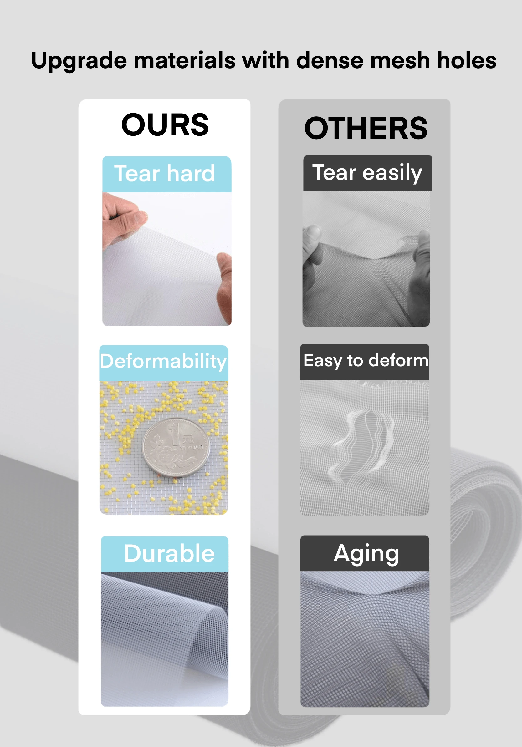 PP Nano Screen Window Net Self Installing Mosquito Proof Encrypted Grid ...