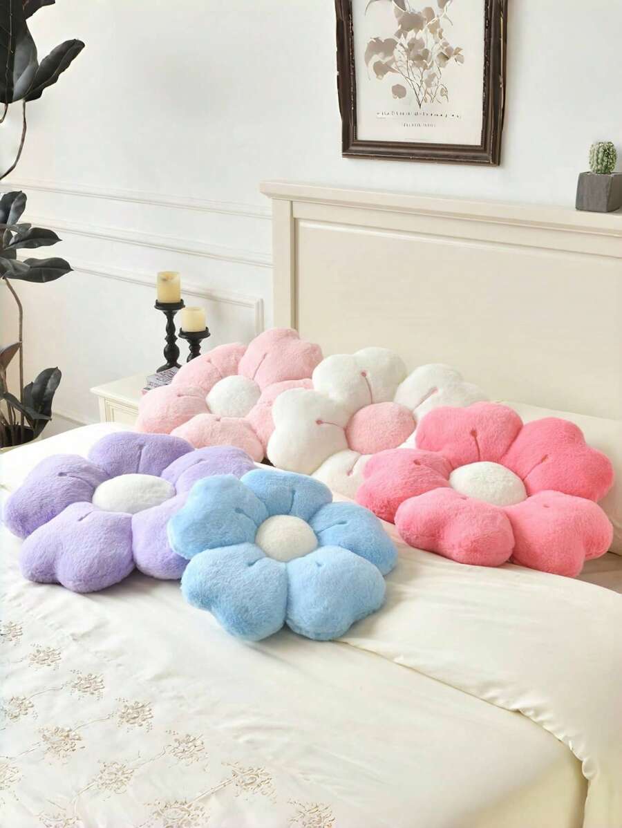 Flower Pillow, Flower Shaped Pillow Decorative Throw Pillows For Bed ...