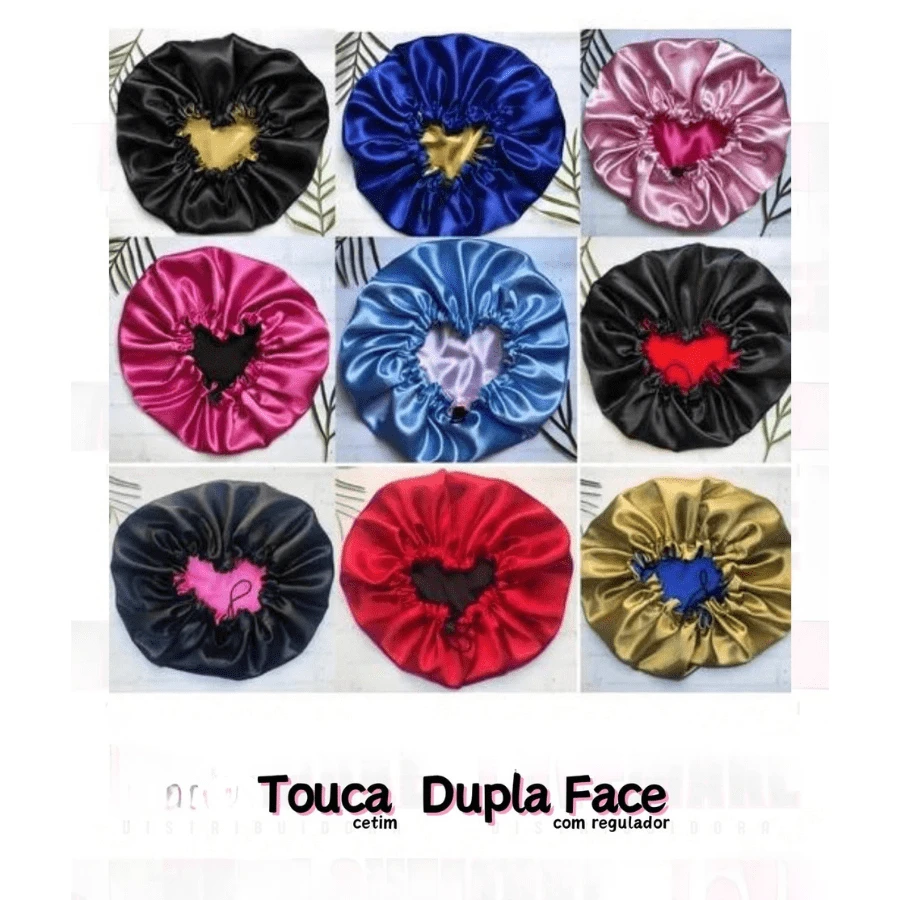 Kit With 12 Units Satin Anti-Frizz Cap Double-Sided Cap With Regulator ...