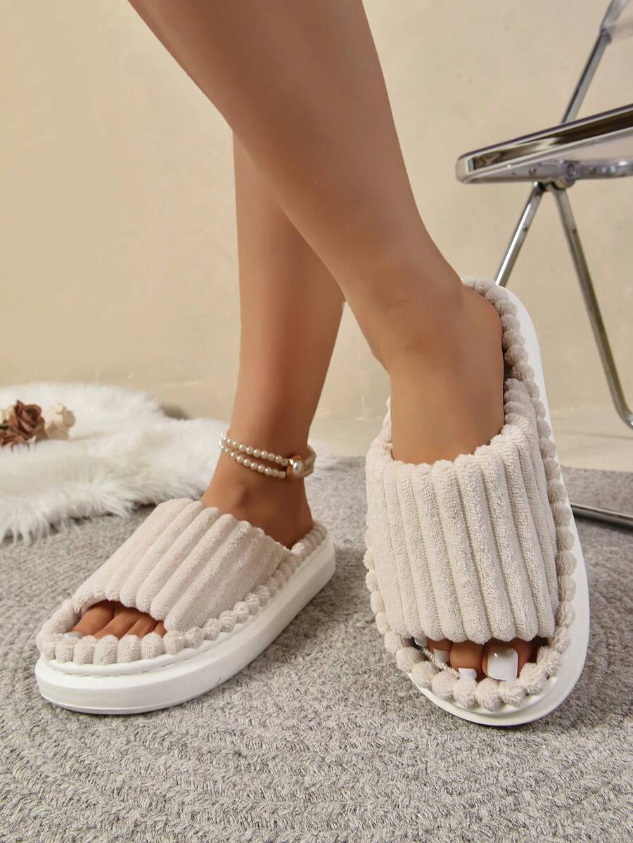 Casual Plush Slippers For Women's Four Seasons 2025 New Indoor Home ...