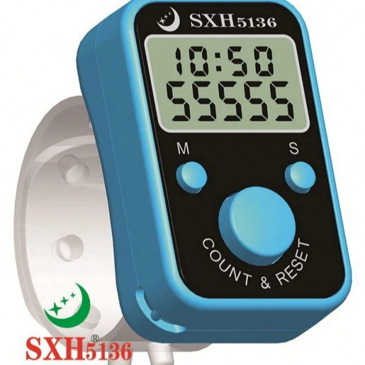 1 set Nuevo Contador electrónico multifuncional de dedo con anillo de ...