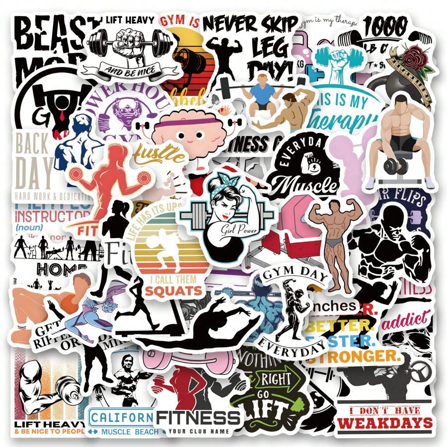 62PCS CrossFit Stickers Vinyl Aesthetics Stickers For Scrapbooking ...