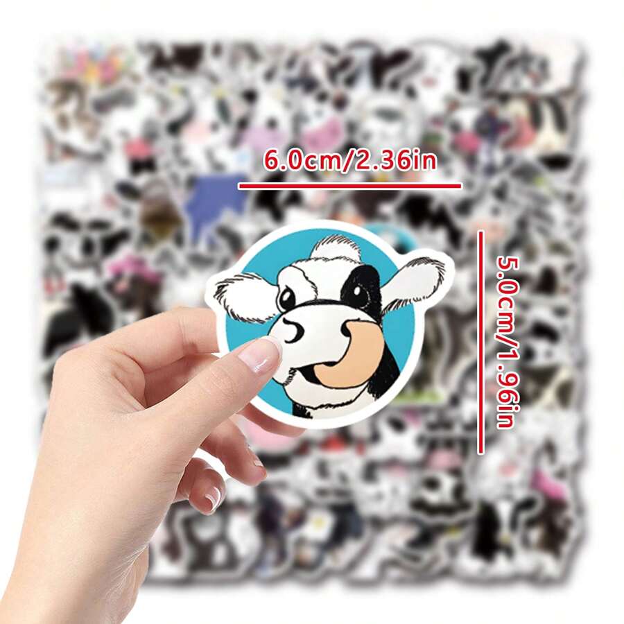 70PCS Black And White Cow Stickers Vinyl Stickers Scrapbook, Journaling ...