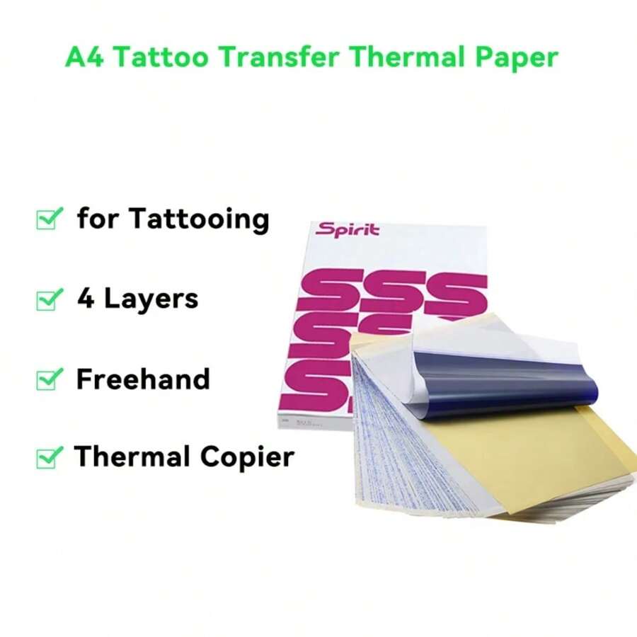 Spirit Tattoo Transfer Paper A4 Size Free Hand Thermal Copier Stencil Paper For Tattooists A4 ...