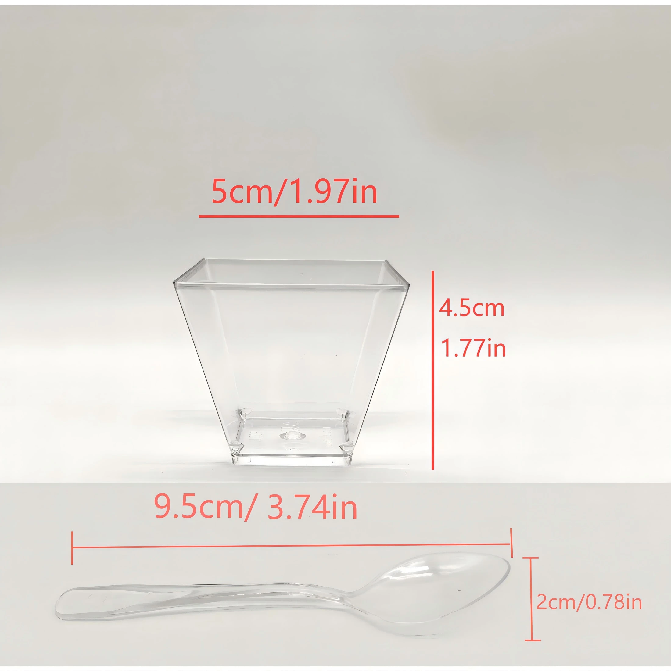 Multiple Quantity Selection,2 Oz Mini Plastic Dessert Cups With Spoons ...