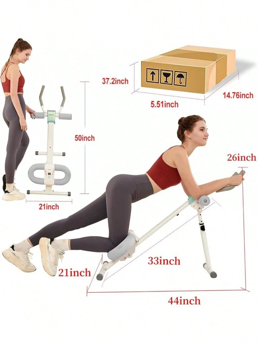 Ab Workout Equipment Abdominal Trainer, Adjustable Ab Machine At Home ...