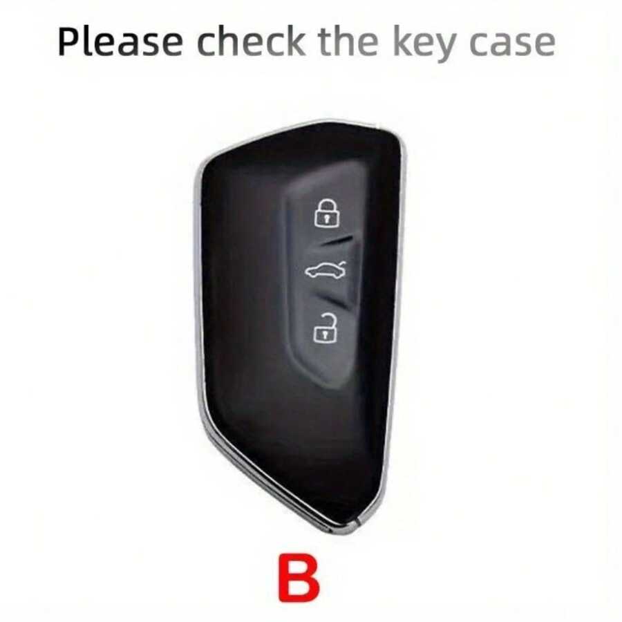 PU Leather Car Key Case For For VW For Golf 8 MK8 ID.3 ID.4 For Skoda ...