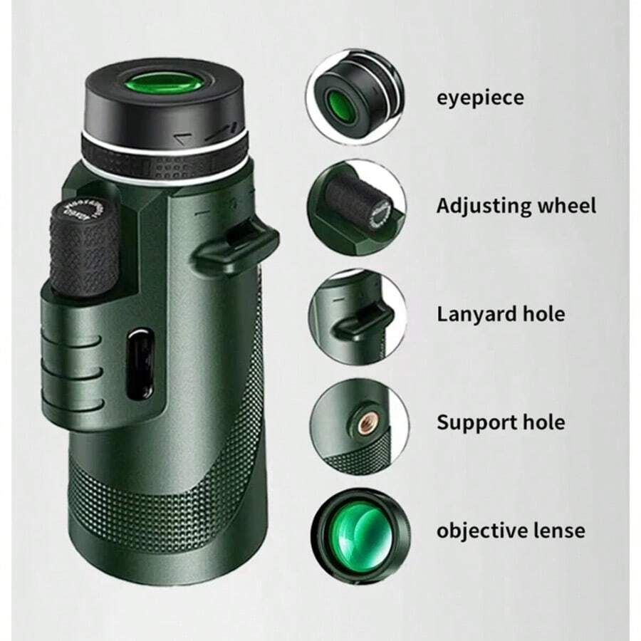 80x100 Portable Zoom HD 5000M Telescope Folding Long Distance Mini ...