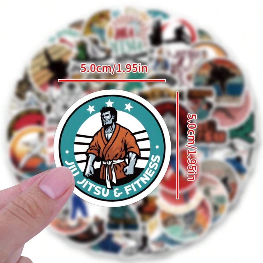 75PCS Jiu-Jitsu Stickers Vinyl Aesthetics Stickers For Scrapbooking ...