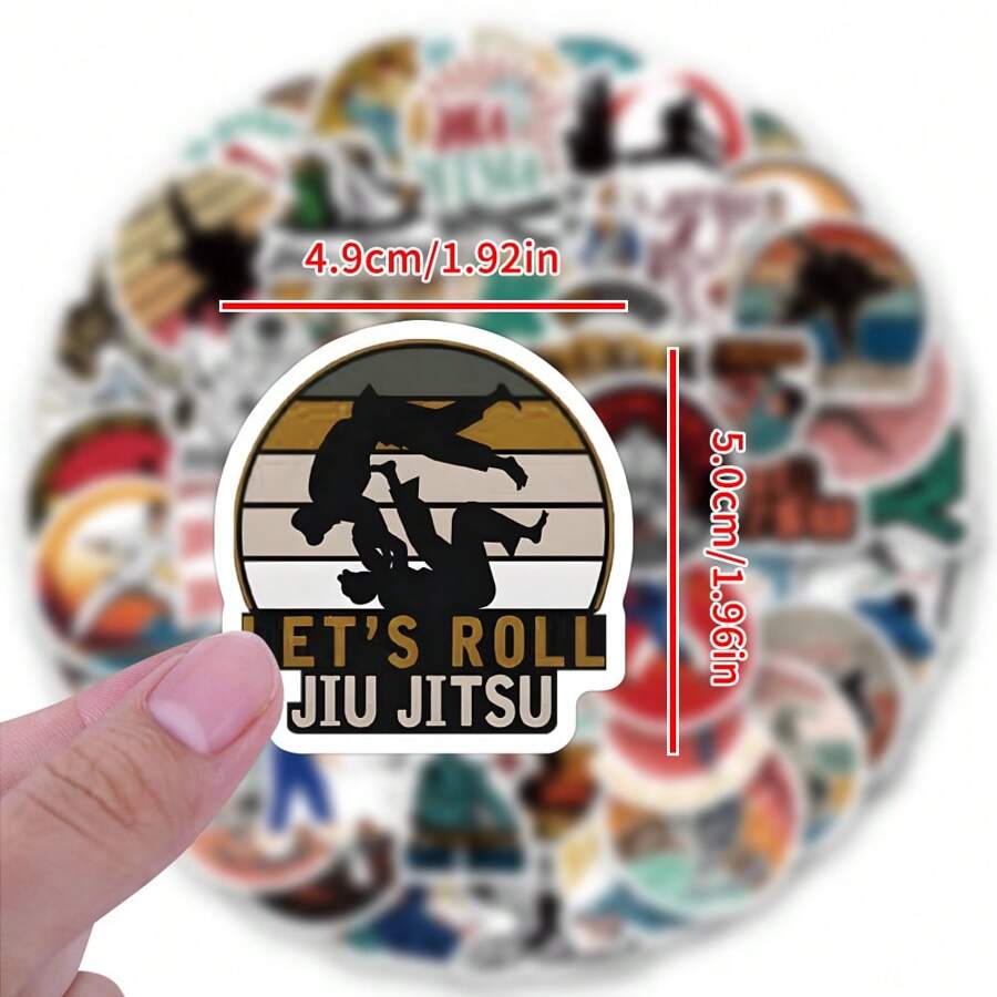 75PCS Jiu-Jitsu Stickers Vinyl Aesthetics Stickers For Scrapbooking ...