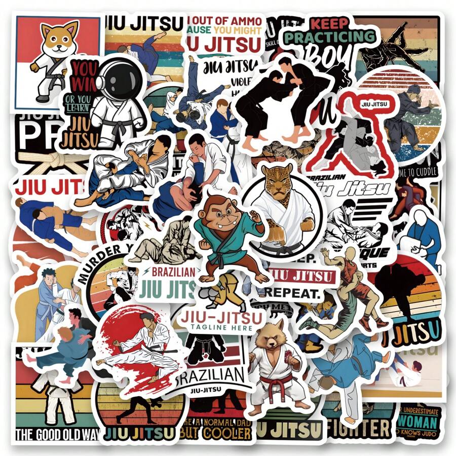 75PCS Jiu-Jitsu Stickers Vinyl Aesthetics Stickers For Scrapbooking ...
