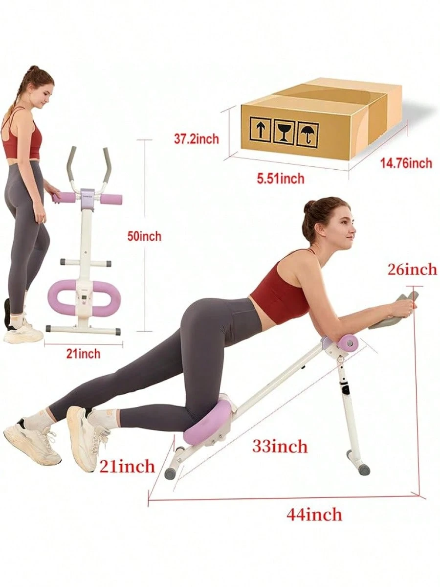 Ab Workout Equipment Abdominal Trainer, Adjustable Ab Machine At Home ...