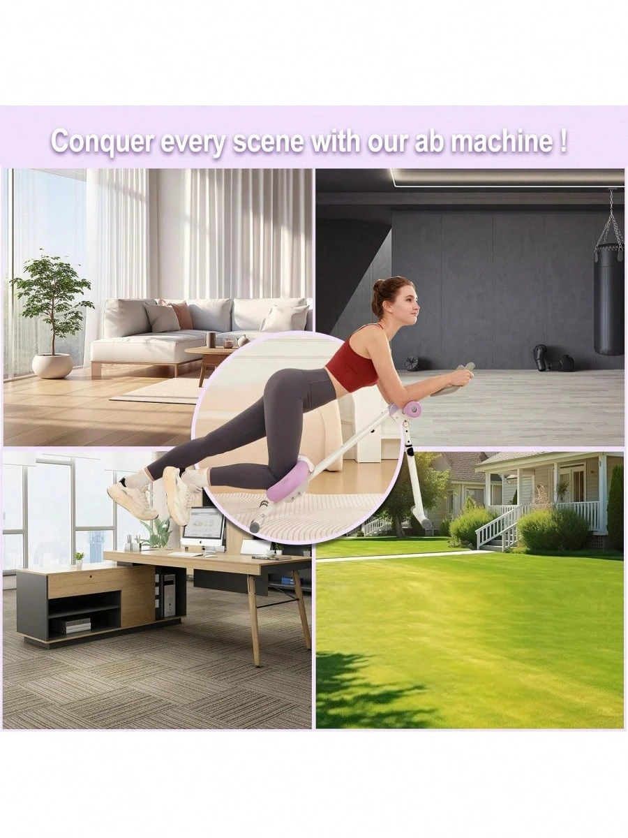 Ab Workout Equipment Abdominal Trainer, Adjustable Ab Machine At Home ...