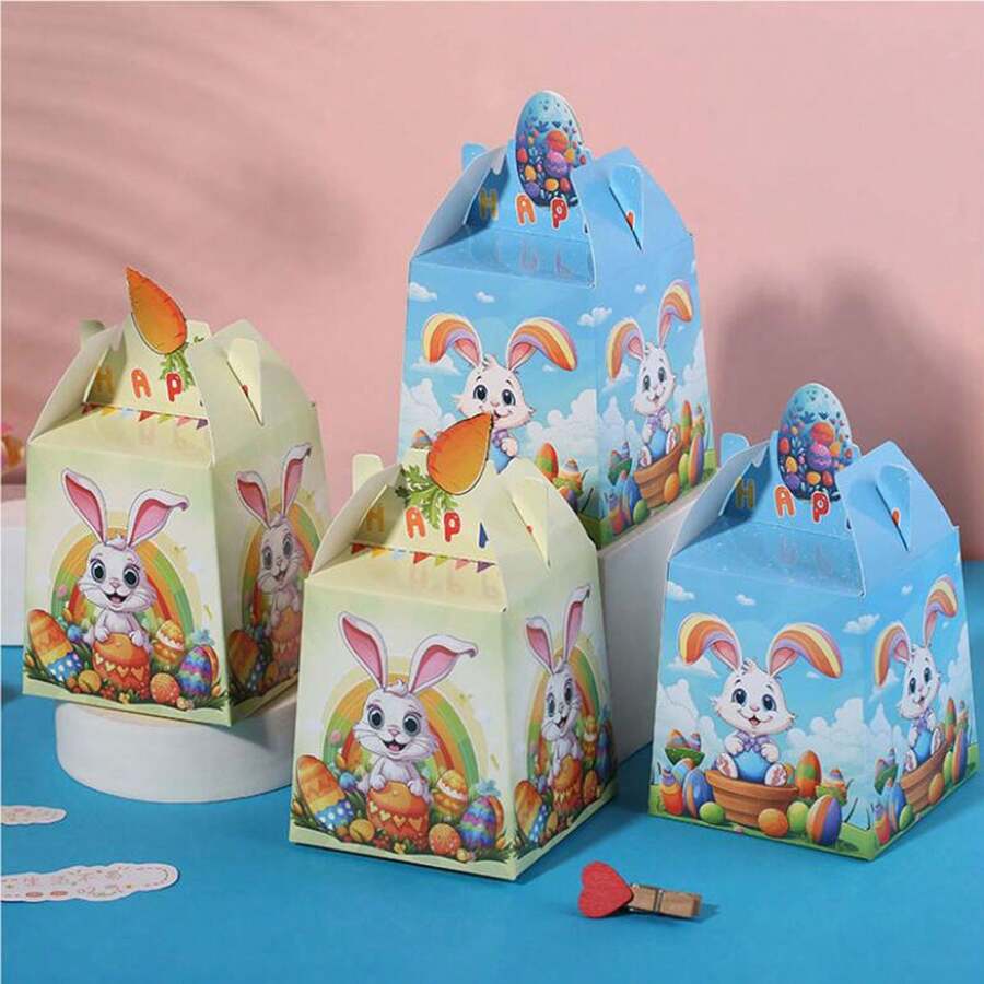10pcs/Pack Rabbit & Carrot Candy Gift Boxes, Cartoon Small Gift Candy ...